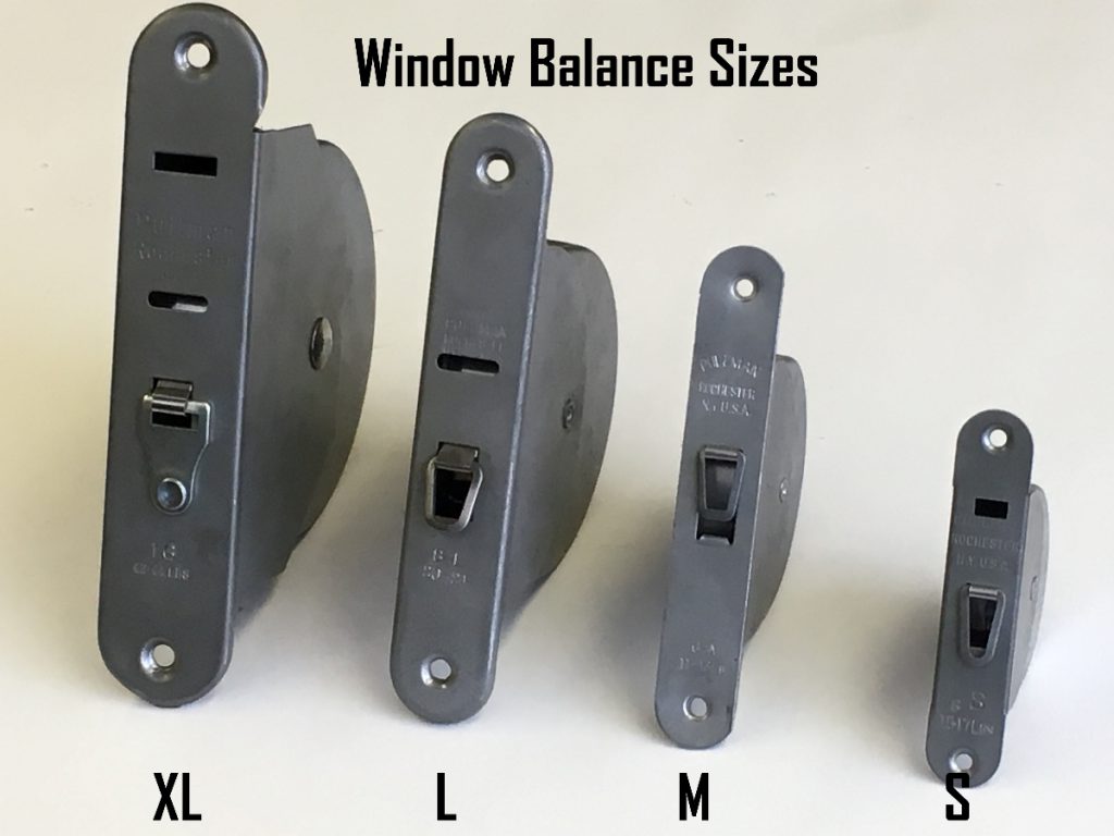 Window Balancer Sizes - PULLMAN MFG.